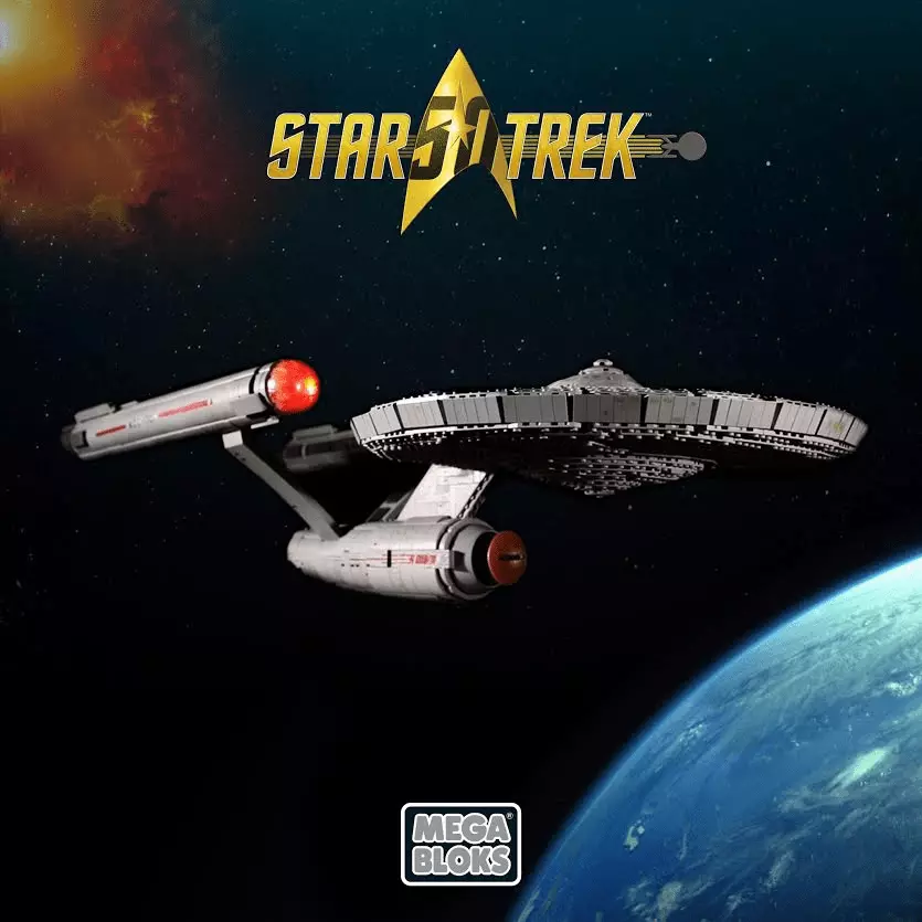 Set Konstruksi Star Trek Anyar Mega Bloks Kabeh Babagan Seri Asli