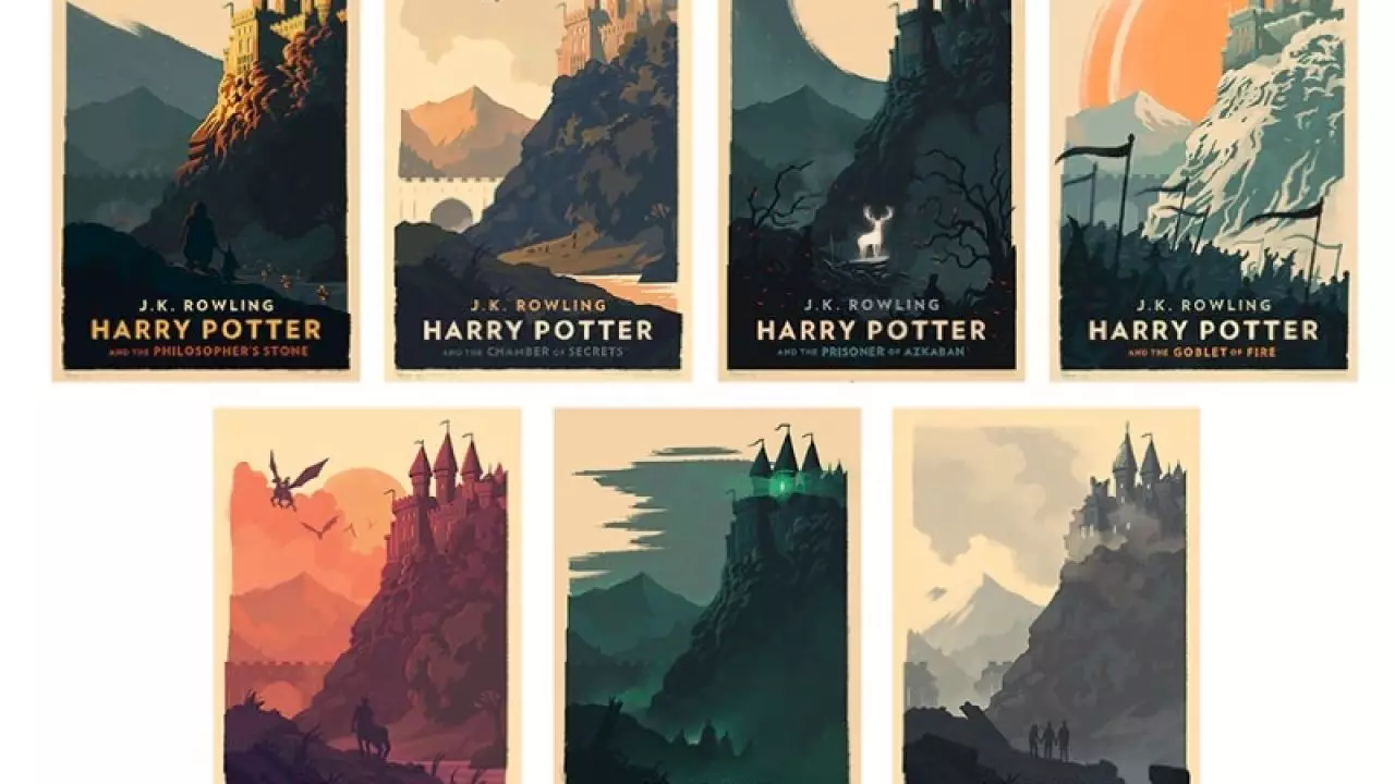 Гарри Поттер сериясе Оли Моссның бу матур плакатларында яңа тылсым ала