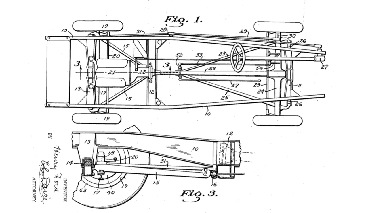 Ford tog engang patent på en bil med det skøreste og mindst brugte billayout nogensinde