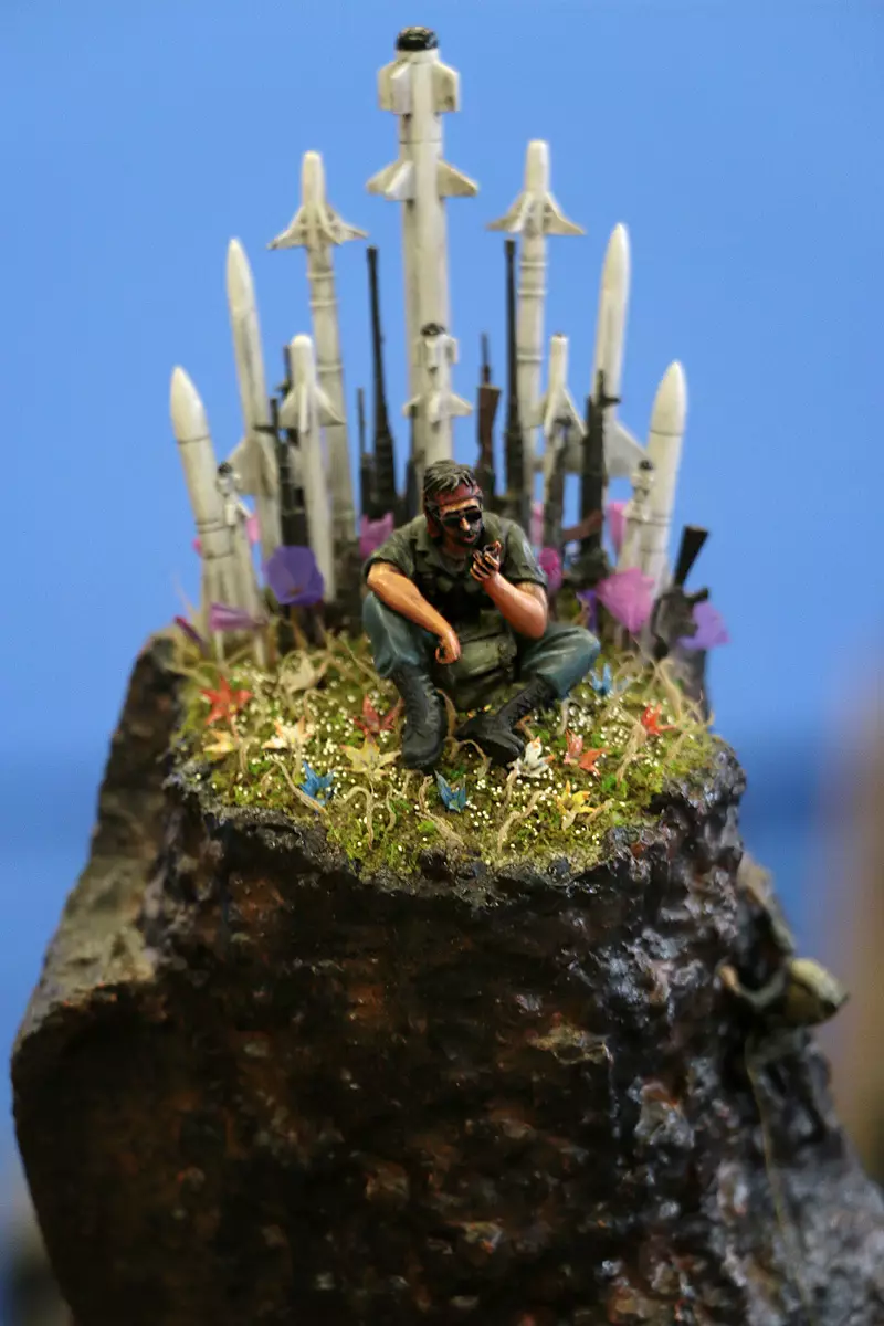 Niesamowita skala modeli scen wojennych, od II wojny światowej do Warhammera 40K