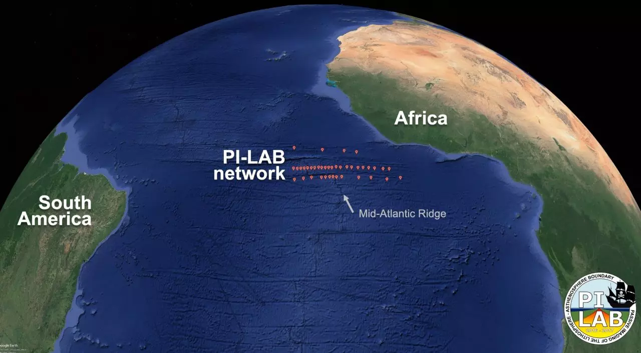 Eng Kaart vun den U-Boot-Sensoren vum afrikanesche Kontinent. (Illustratioun: Universitéit vu Southampton)