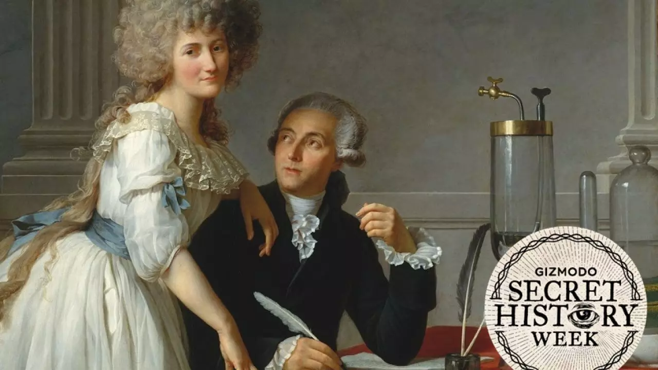 Badarse 역사 화학자: Antoine Lavoisier 뒤에 있는 여성