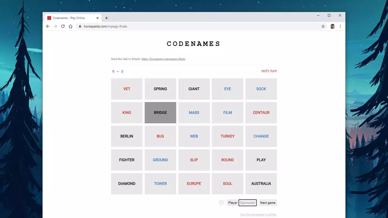 Setšoantšo sa skrini: Codenames