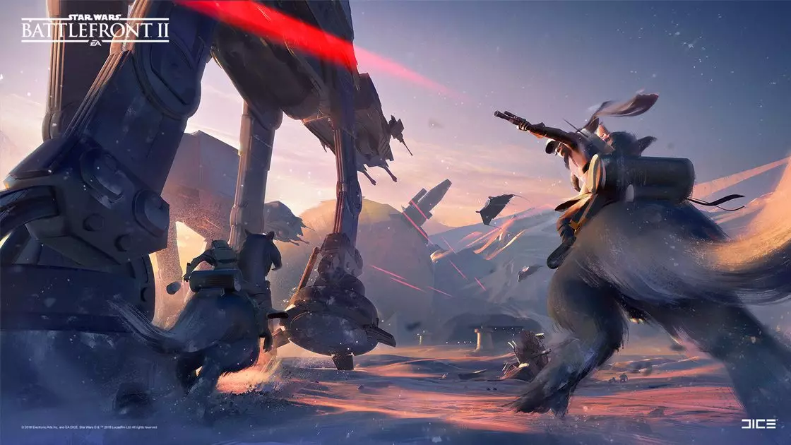 Това концептуално изкуство на Star Wars Battlefront II е почти толкова красиво, колкото самата игра