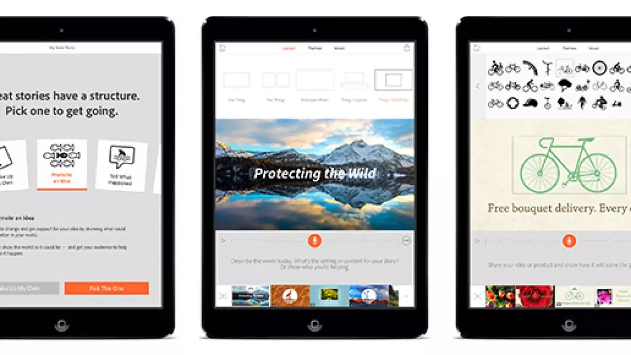 Adobe Voice: Yon Aplikasyon iPad gratis pou lanse lide briyan nan mond lan
