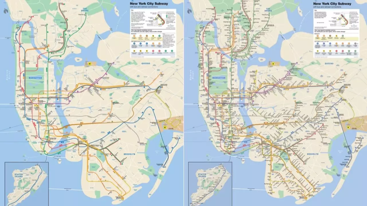 一张简单的地图显示了纽约地铁系统对使用轮椅的人来说有多糟糕