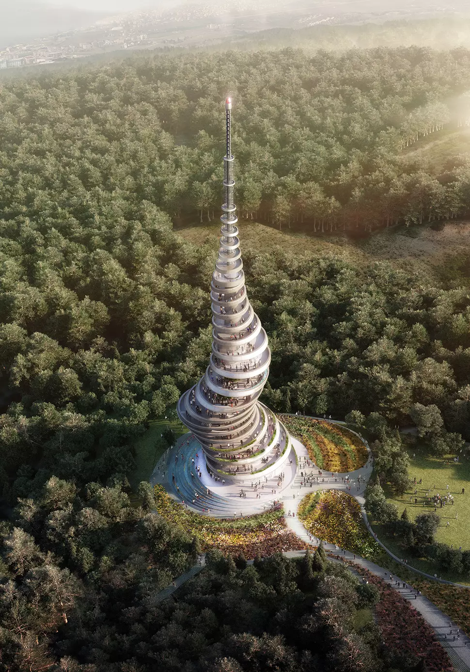 طراحی برج دیوانه مردم را در حلقه ترن هوایی عالی راه اندازی می کند