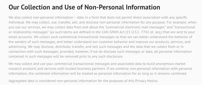 Giunsa Pagkuha sa Unroll.me ang mga Gumagamit nga Gitugotan Kini nga Ibaligya ang Ilang Data sa Inbox?