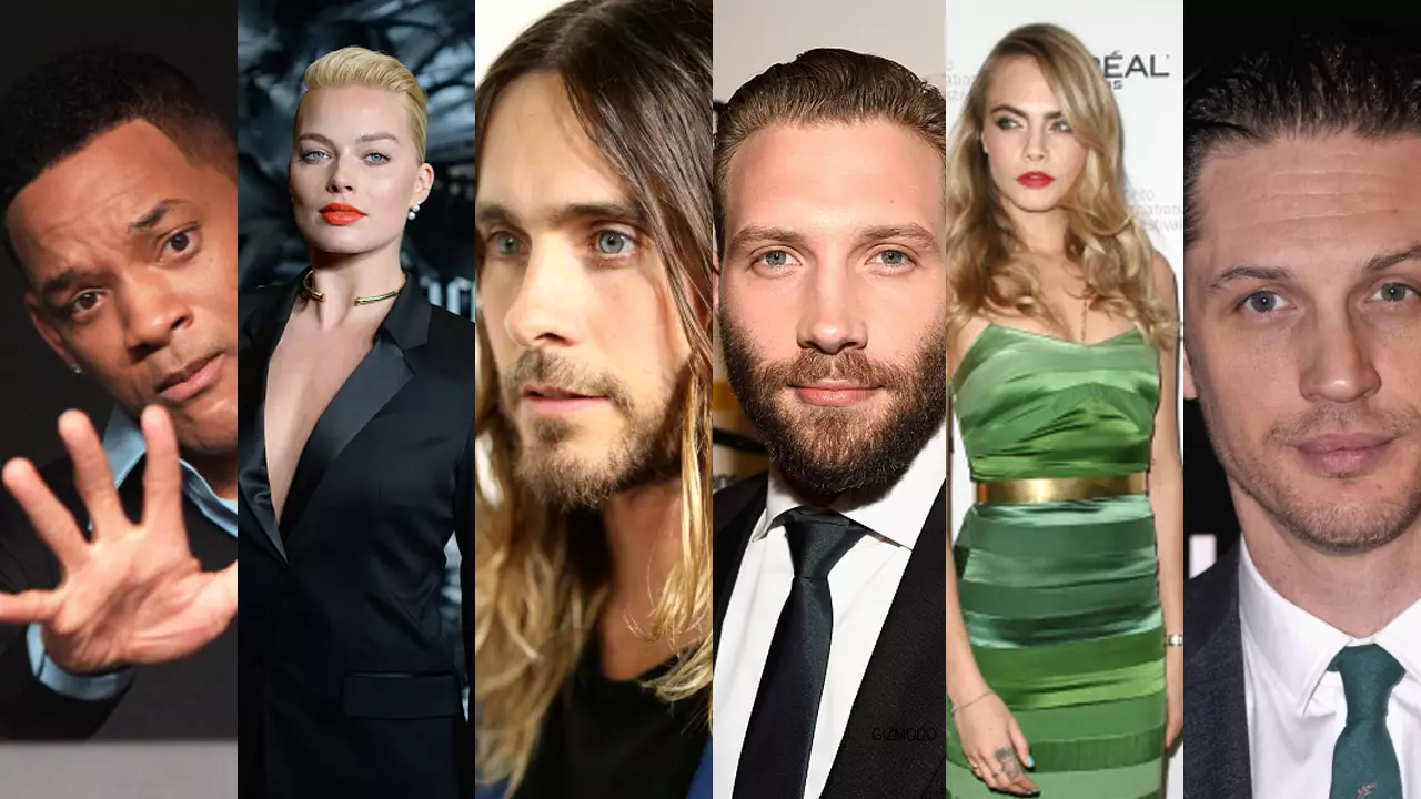 自杀小队：澳大利亚人 Margot Robbie + Jai Courtney 与 Smith、Leto、Hardy 共同出演