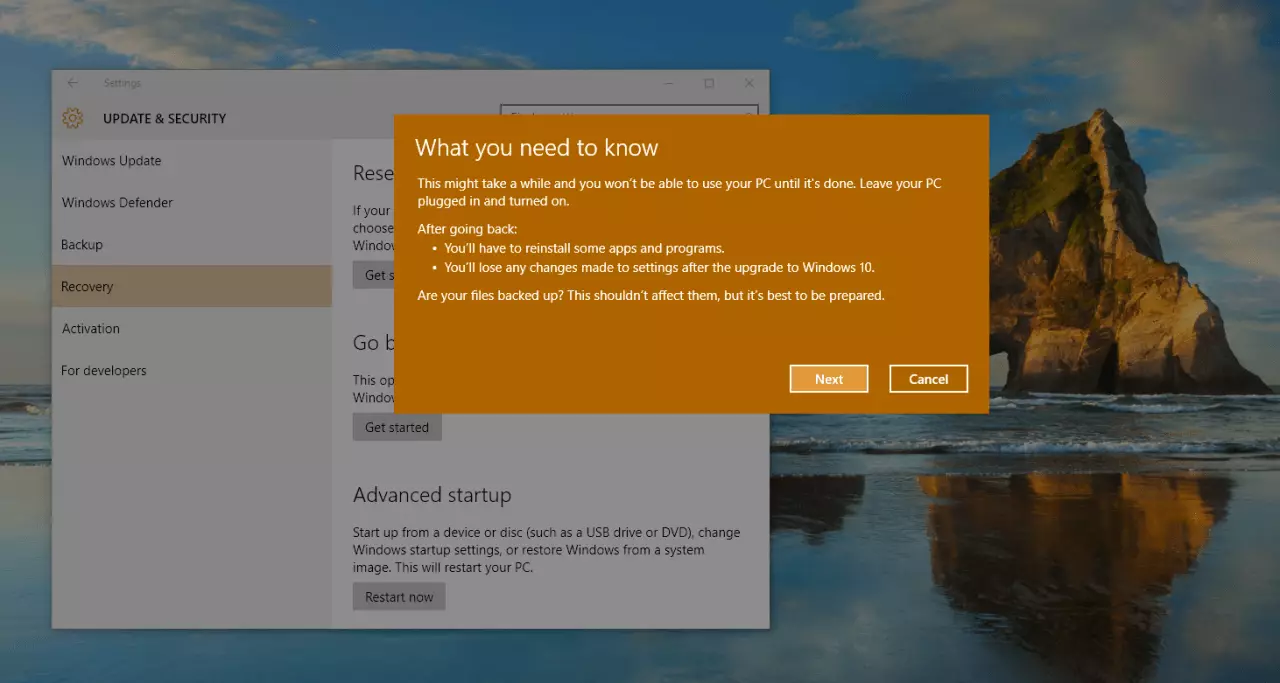 Pamiętaj, że Windows 10 nie jest aktualizacją wolną od ryzyka