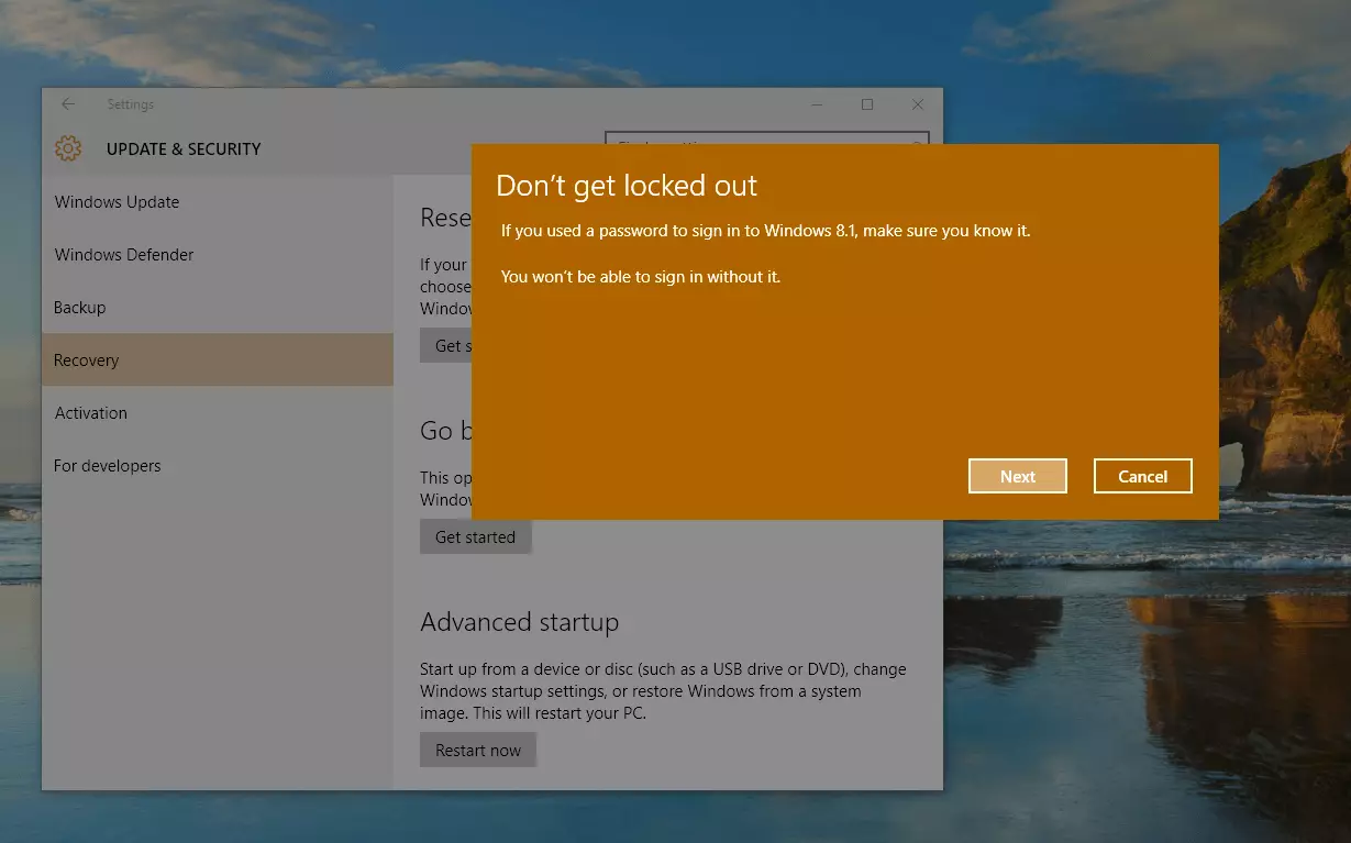 Onthou, Windows 10 is nie 'n risikovrye opgradering nie