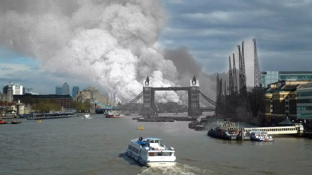 Аймшигтай нийлмэл зургууд Лондонгийн блицын аймшгийг дахин өгүүлдэг