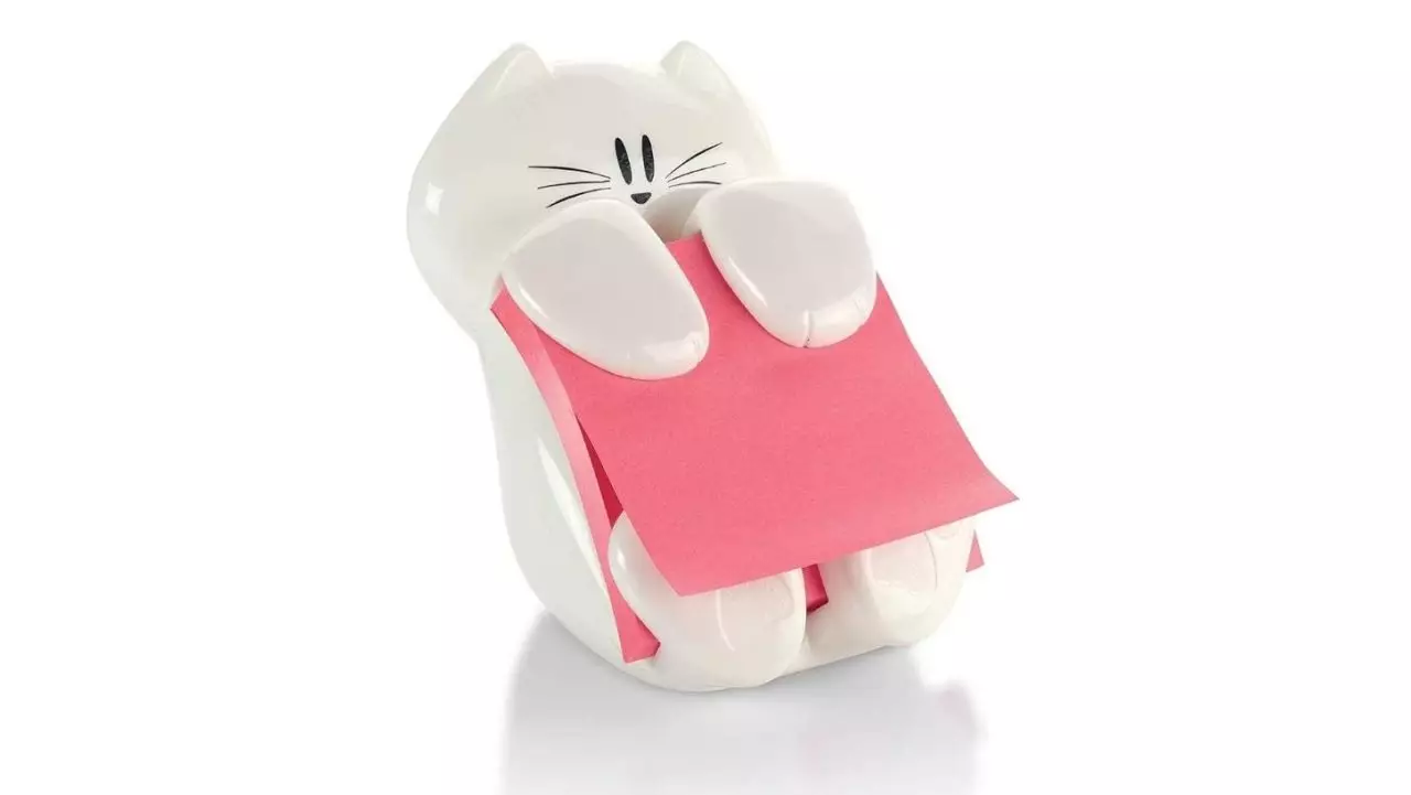 Cat post-it dispenser note