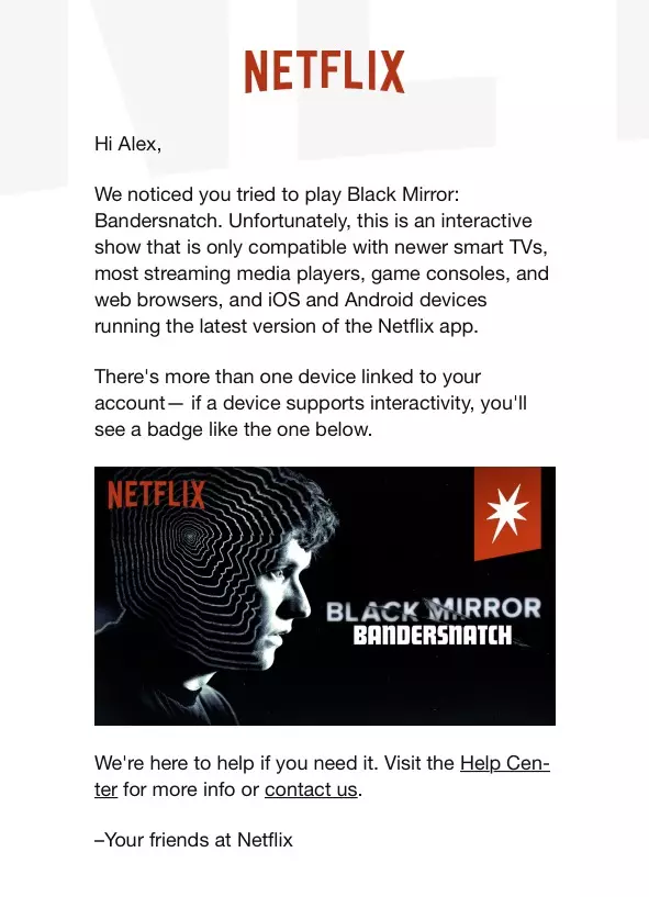 O lena ata fou Black Mirror Interactive Film mai Netflix e le aoga ile Apple TV