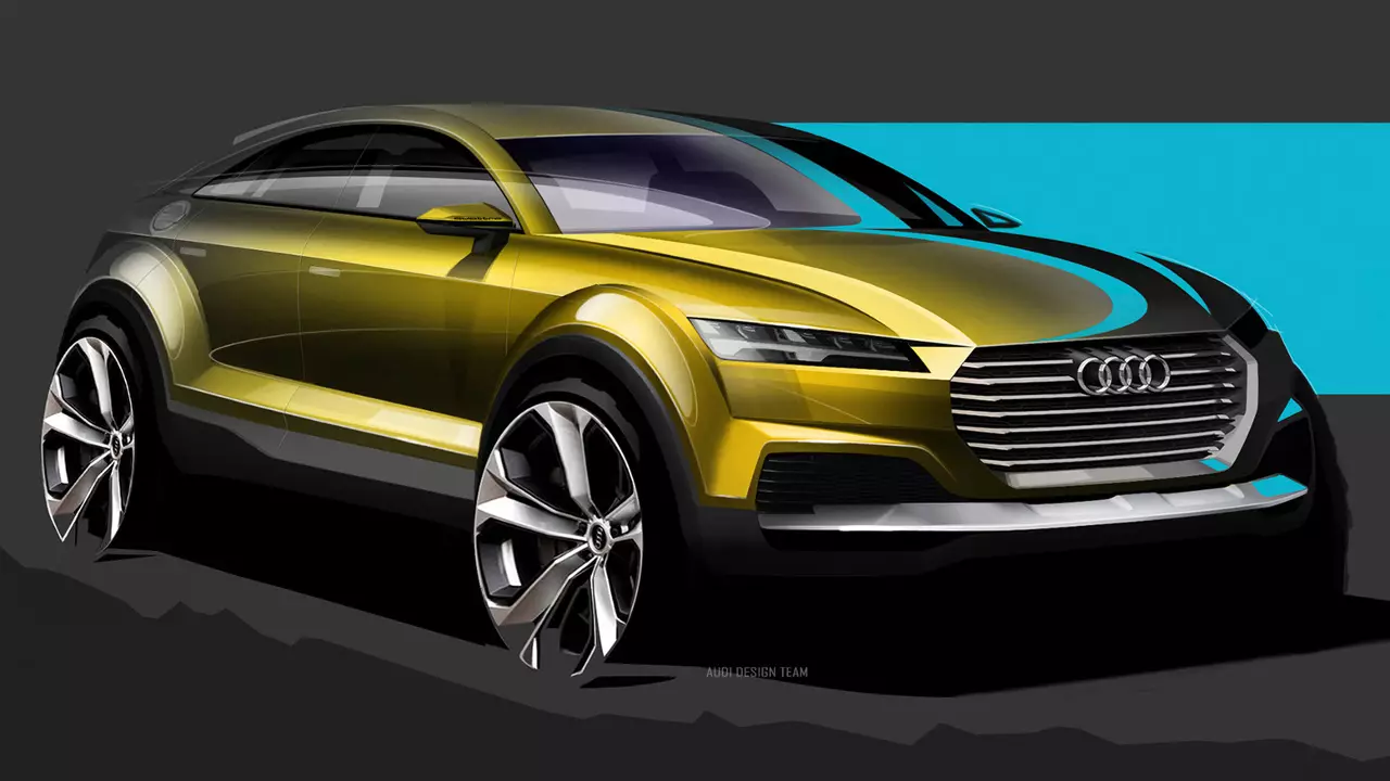 Dem Audi säin neie Q4 Crossover SUV Design Skizzen sinn imposant