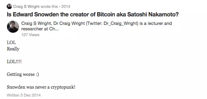 Craig Wright, l'home que va afirmar que va inventar Bitcoin, s'ha esborrat a si mateix