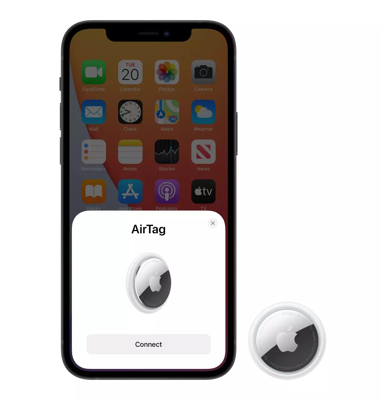 ρύθμιση airtag της Apple