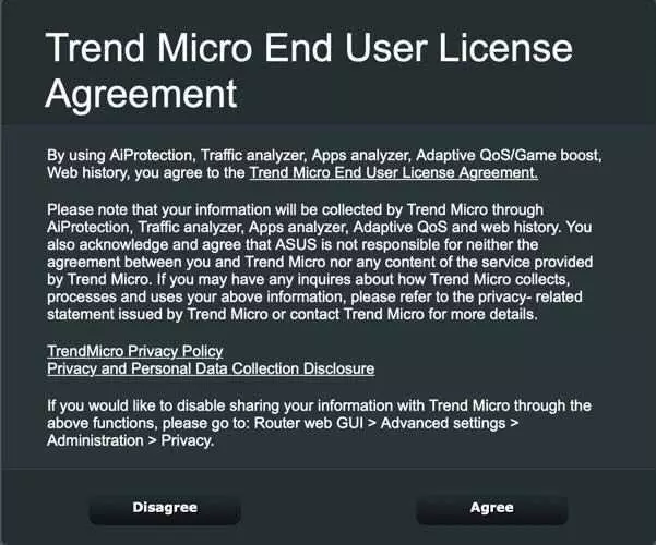 Ekrano kopija: „Trend Micro“ ir „Asus“.