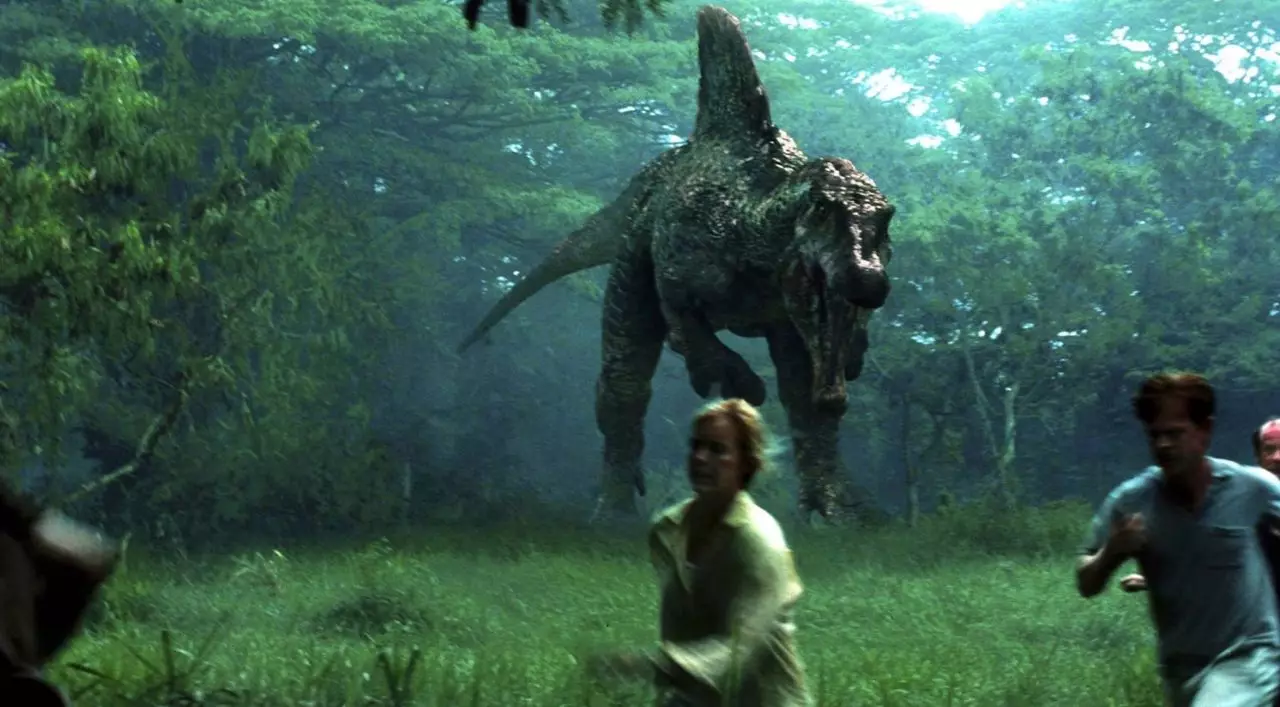 Spinosaurus mengejar. (Gambar: Gambar Universal)