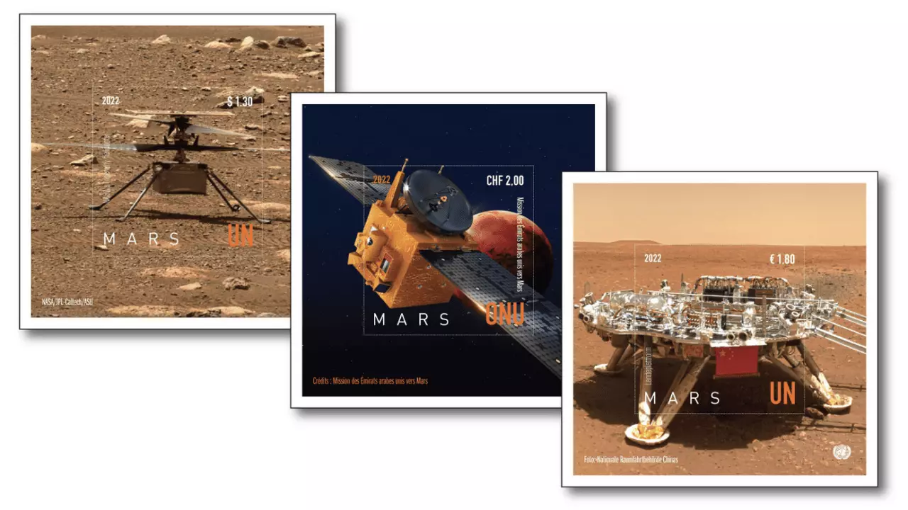 I collezionisti sbaveranno su questi splendidi francobolli di Marte