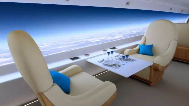 Az első Supersonic Private Jet hatalmas képernyőkkel rendelkezik Windows helyett