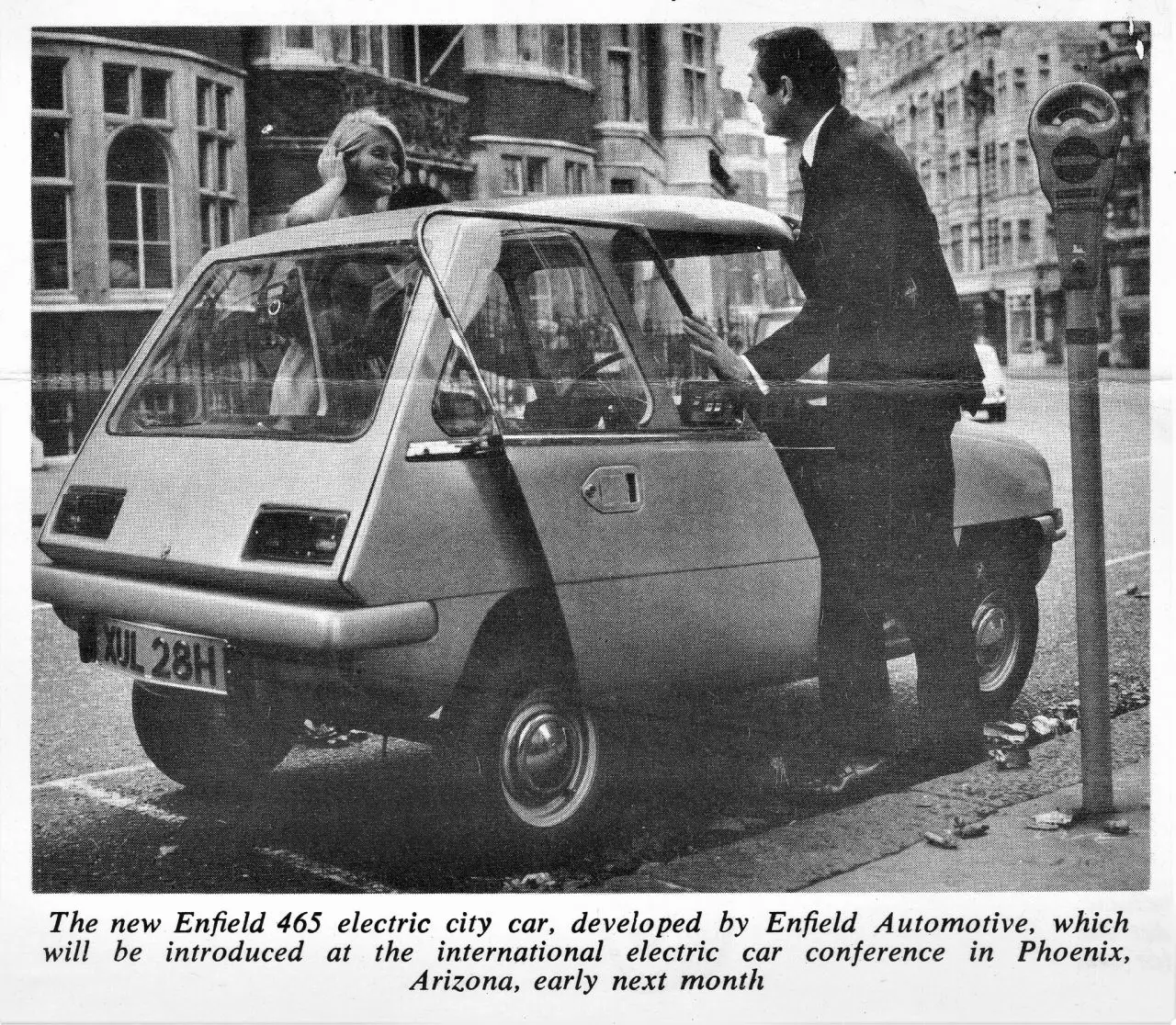 Elektromobily byly budoucností v roce 1973, ale Enfield 8000 byl příliš malý, příliš brzy