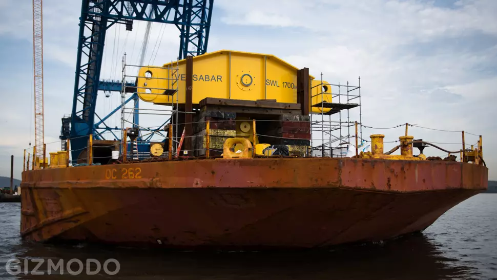 Minuhan Gedong Super-Crane Ngambang The Tappan Zee Bridge