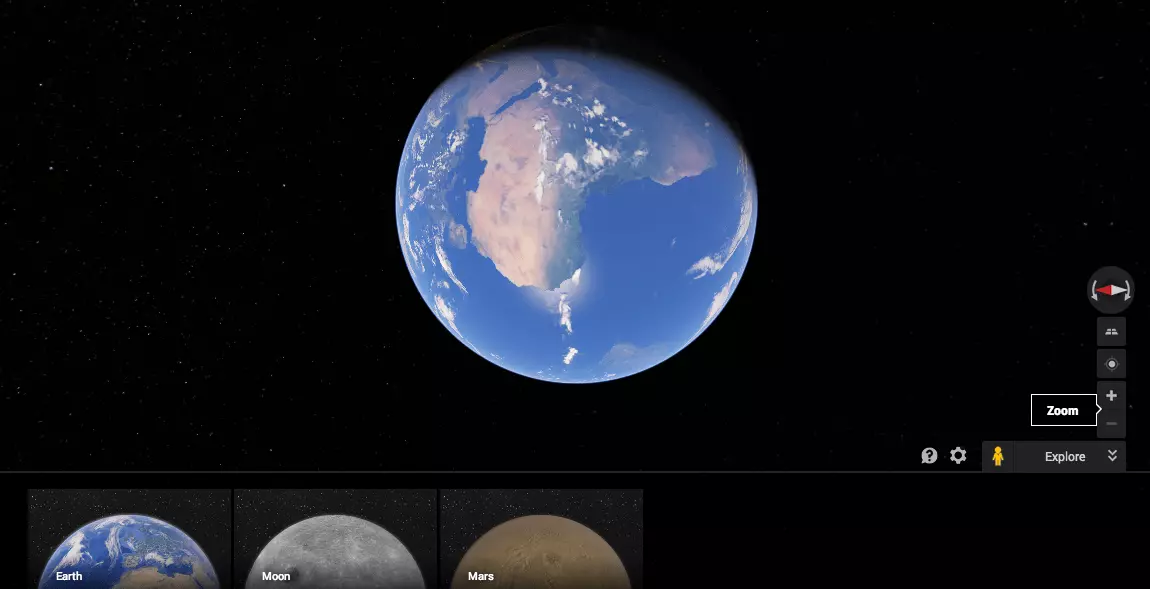 Dore Uburyo bwo Gucukumbura Ukwezi na Mars Muri Ikarita ya Google