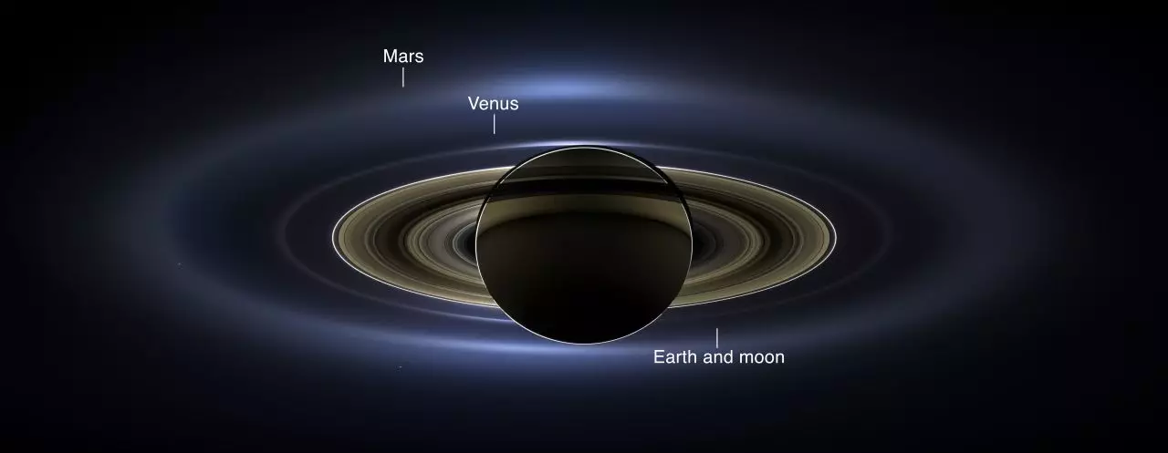 Imbono enenkcazo yeMars, Venus, kunye noMhlaba/iNyanga. (Umfanekiso: NASA/JPL-Caltech/SSI)