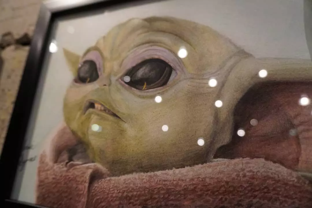 Vi gik på en eller anden måde glip af denne fantastiske baby Yoda-kunstudstilling