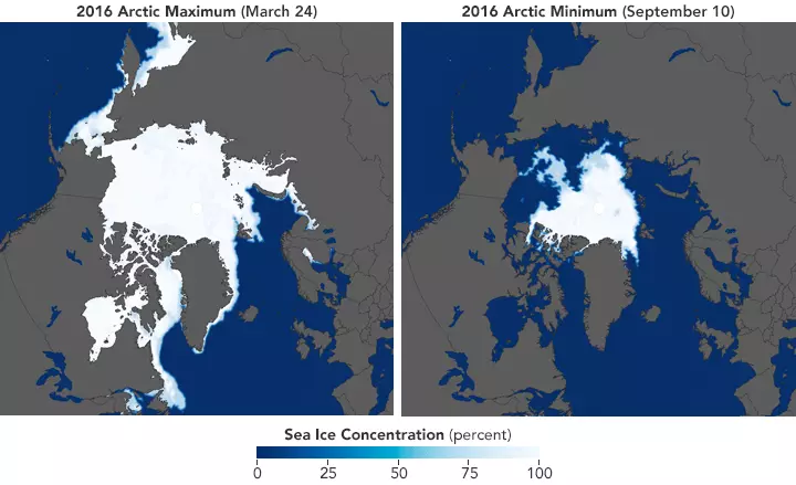 A drámai vizualizációk megmutatják, milyen gyorsan olvad az Északi-sark