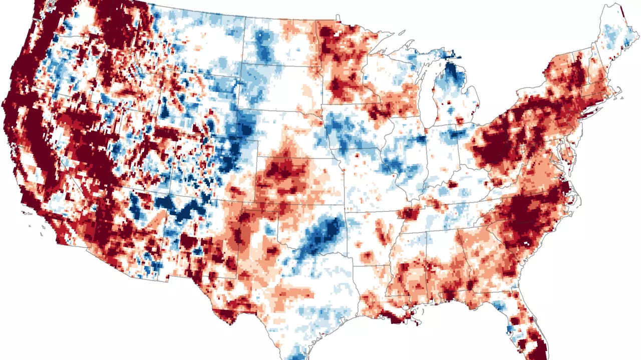 Mifananidzo yeSatellite Mitsva Inoratidza Kungopisa Kwakaita California