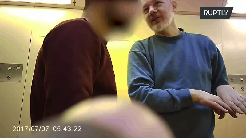 Errusiako Propaganda Outlet-ek Julian Assange-ren filtratutako bideo hau ezin duzula txertatu aldarrikatzen du