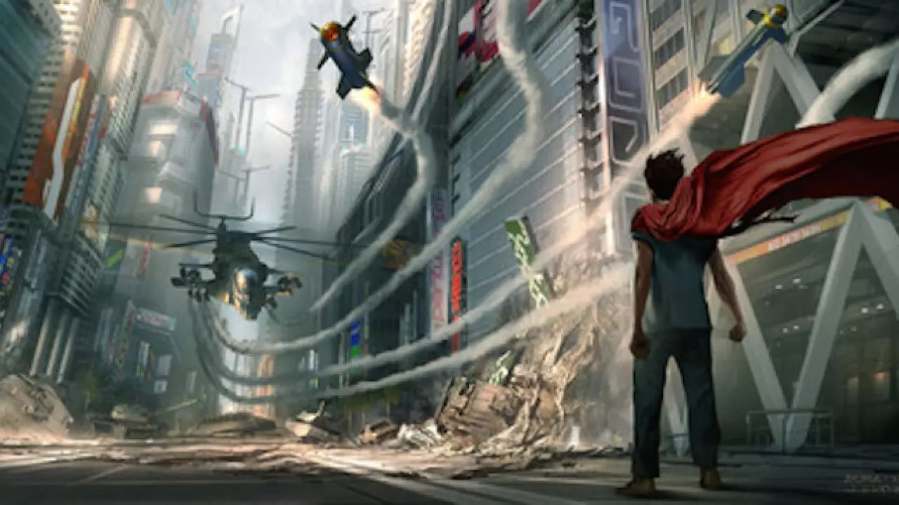 Esta arte conceptual para Akira de Chris Evans e Joseph Gordon-Levitt é sorprendentemente xenial