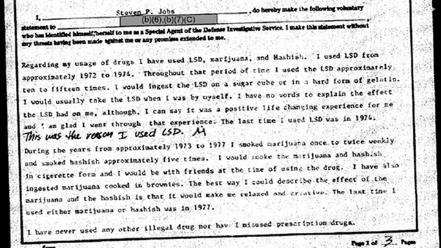 Steve Jobs's Pentagon File: Fefe Fefe, Autalavou Pu'eina ma LSD Cubes