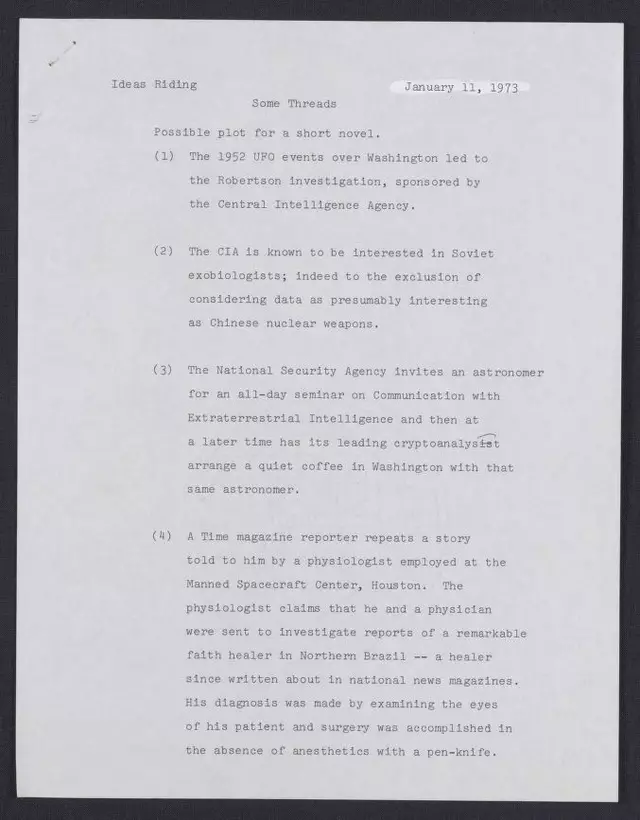 8 Ninu Awọn nkan ti o yanilenu julọ Lati Ile-ipamọ Ti ara ẹni ti Carl Sagan