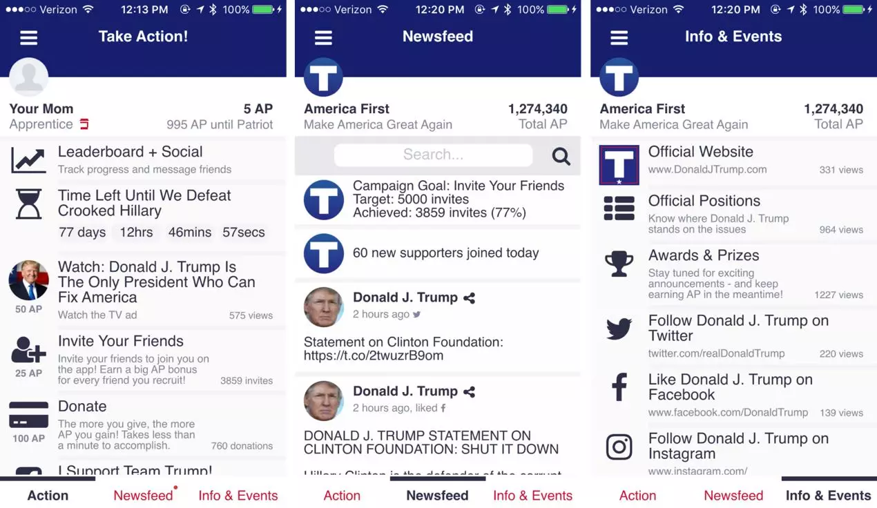 Abin Mamaki, Sabon App Na Donald Trump Ba Wagi Ba Ne