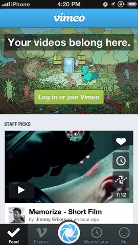Vimeo לאייפון: צפה בסרטים קצרים מדהימים באפליקציה פשוטה