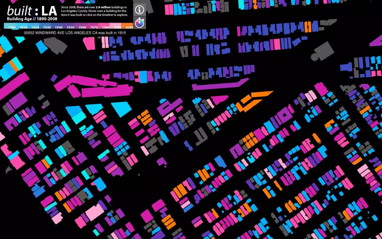 Mira cómo Los Ángeles creció durante 125 años con este hermoso mapa