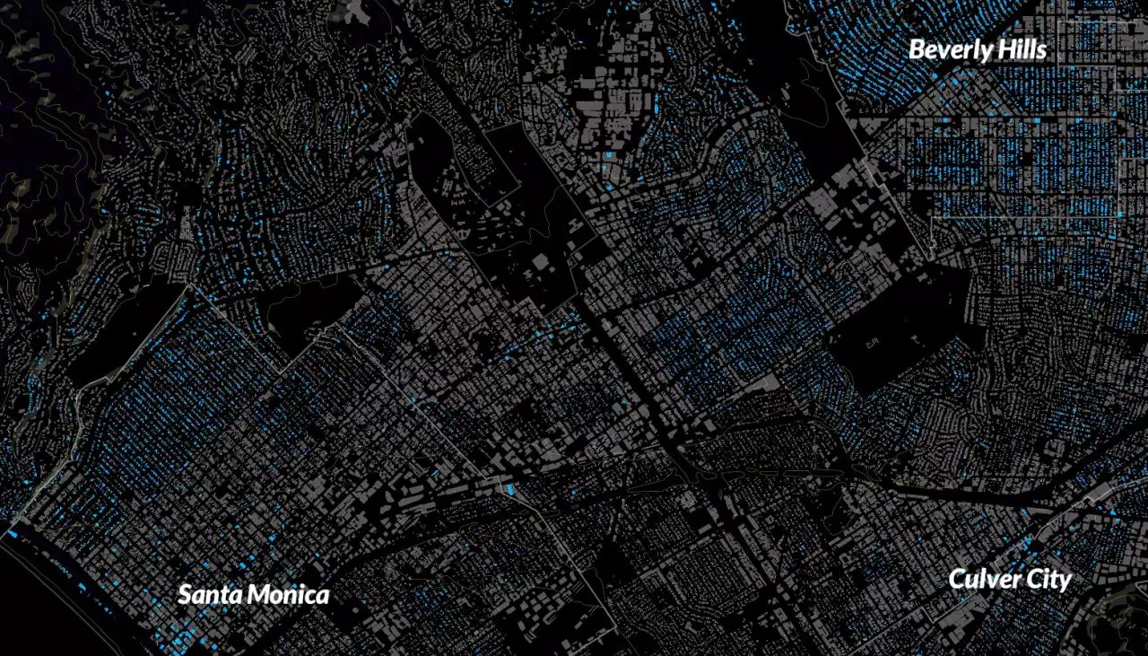 Vaadake selle suurepärase kaardiga, kuidas Los Angeles õitses üle 125 aasta