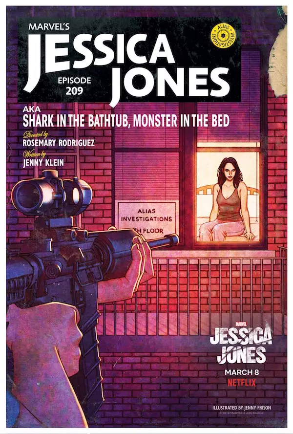 Jessica Jones pulp ikonná válik ezekben a dinamikus regényborítókban nemzetközi női művészektől