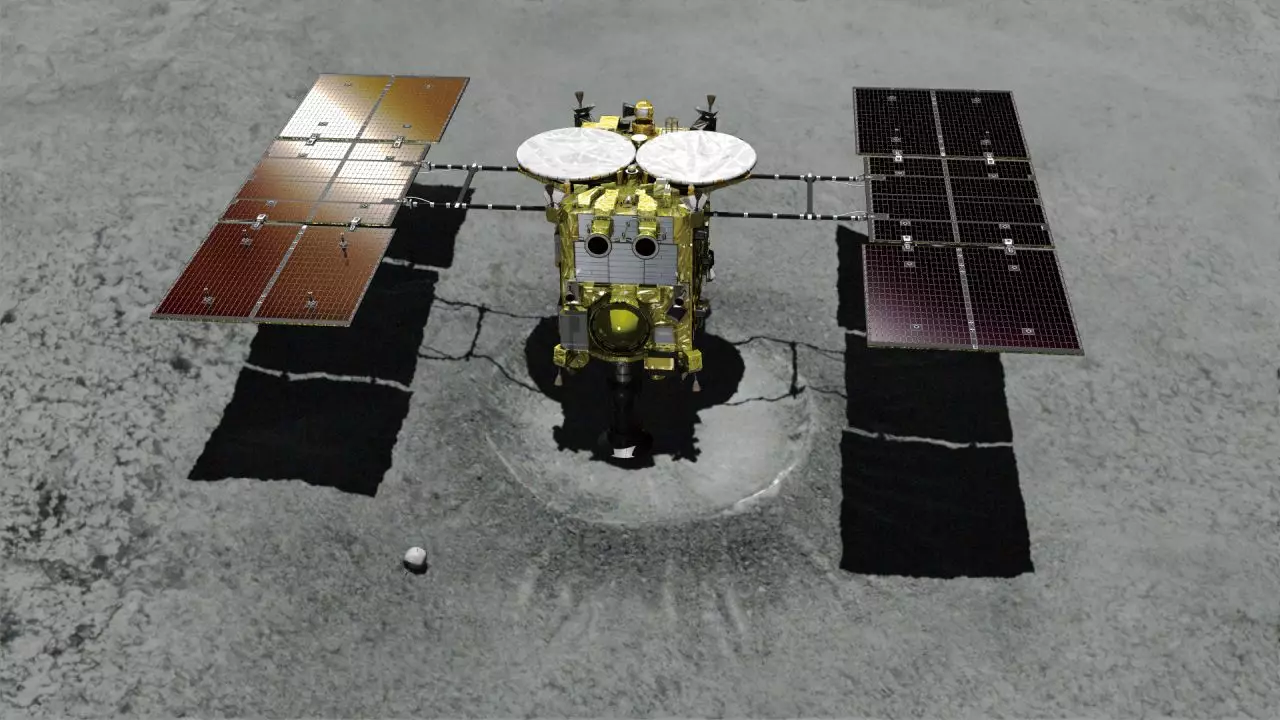 Kosmoŝipo Hayabusa2 Eksplodas Artefaritan Krateron En la Surfaco de Asteroido Ryugu