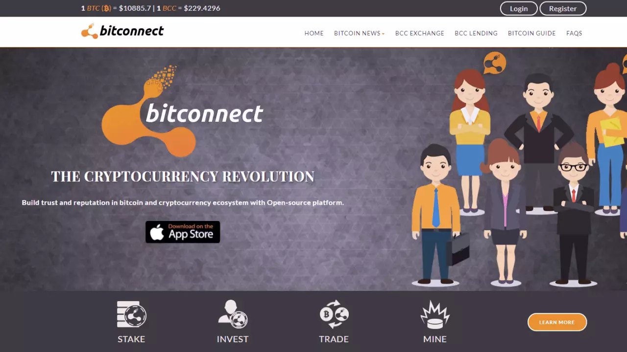 BitConnect, Run Crypto Exchange Bila Kujulikana, Inaharibika Baada ya Masuala ya Marekani Kukomesha na Kuacha