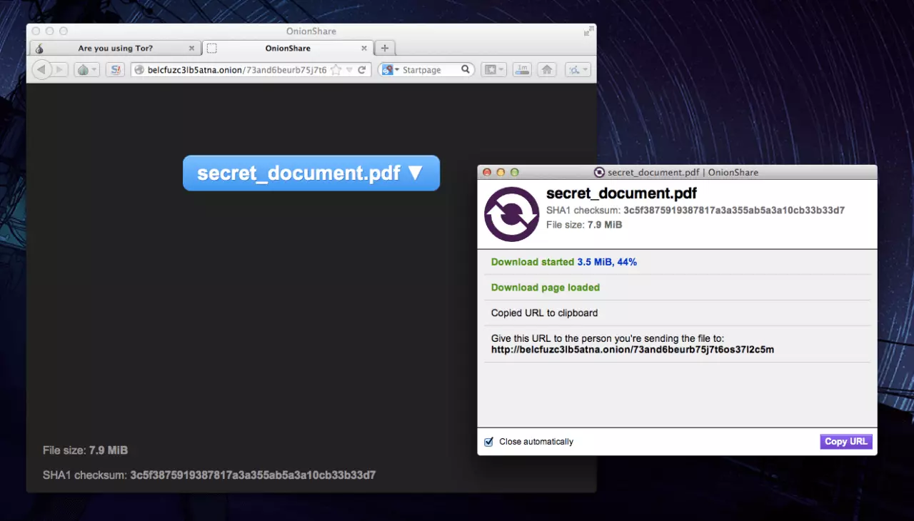 Zoznámte sa s Onionshare, aplikáciou na zdieľanie súborov, ktorú použije ďalší Snowden
