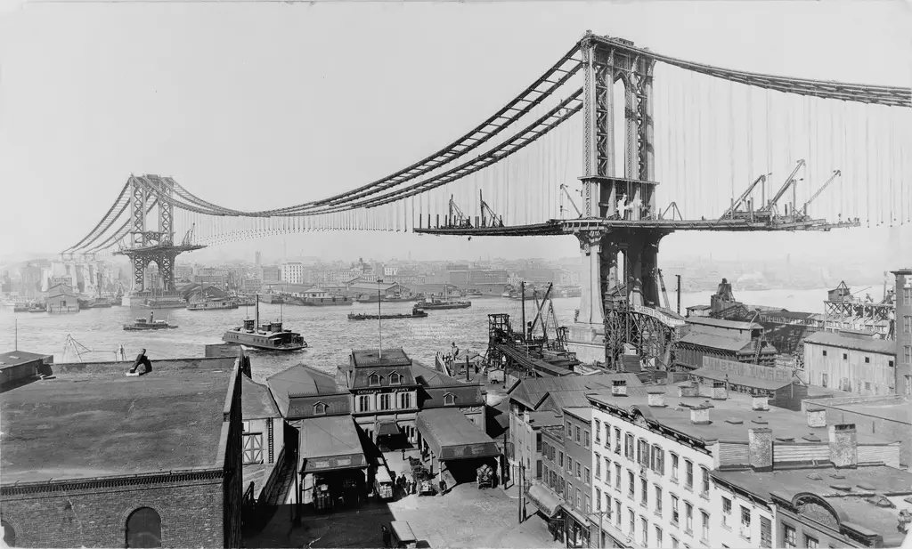 22 myndir frá Golden Age of Bridge Building í New York