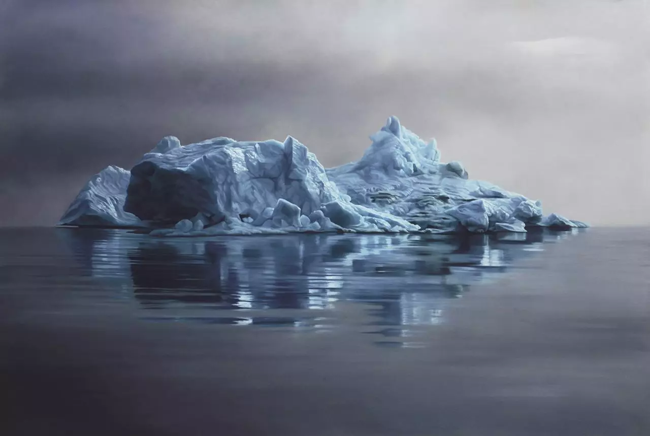 Increíbles imágenes de icebergs en realidad se dibujan con los dedos