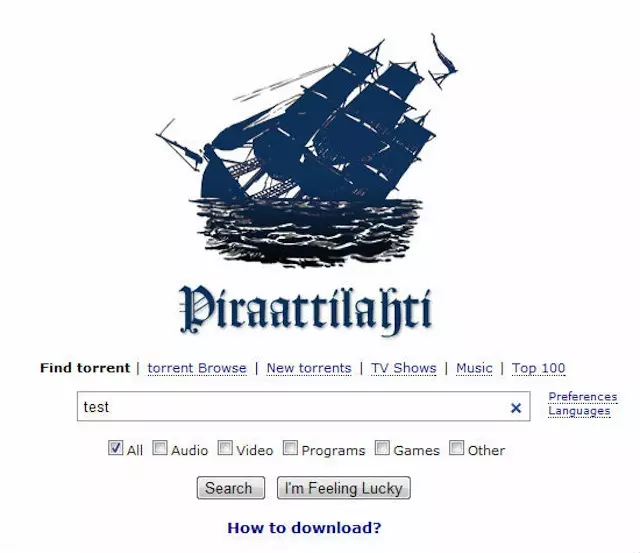 Pirate Bay-k Piratearen Aurkako Talde bat salatzen ari da egile eskubideen urratzeagatik