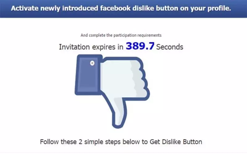 Taqax Għall-Facebook Dislike Button Scam