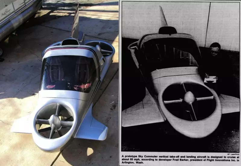 Lendav auto prototüüp aastast 1990 läheb oksjonile
