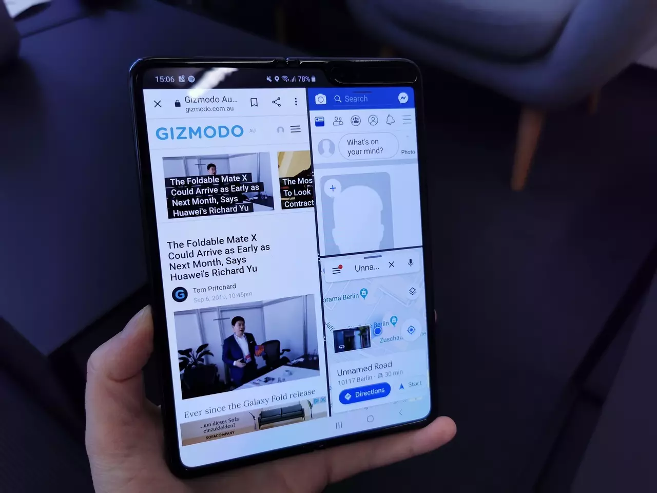 Prácticas co novo Galaxy Fold de Samsung